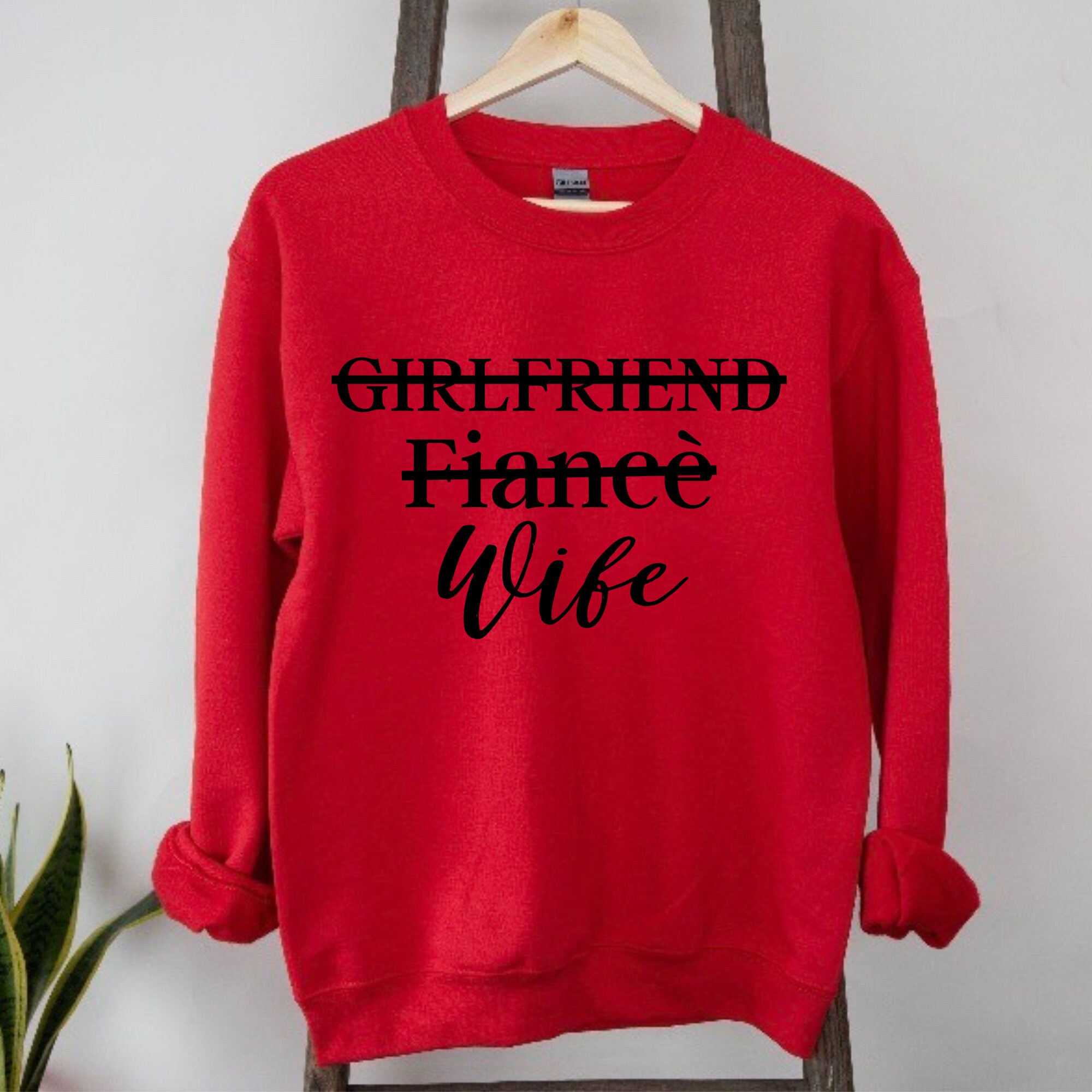 Girlfriend Fiance Sweatshirt, Fiancee Sweater, Engagement Clothing ...