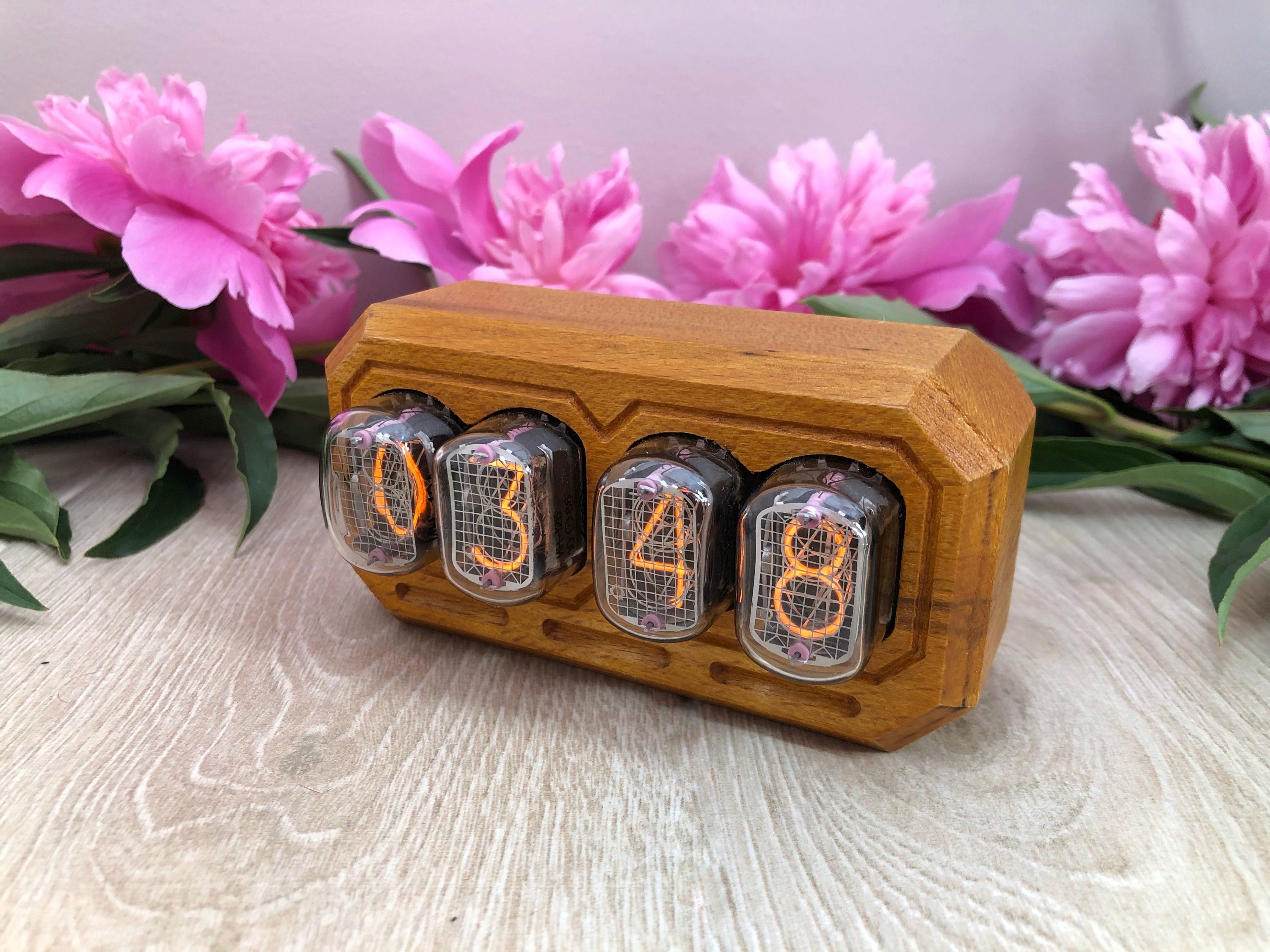 Nixie Clock Nixie Tube Clock Wooden Nixie Clock Gift Idea Nixie UHR ...
