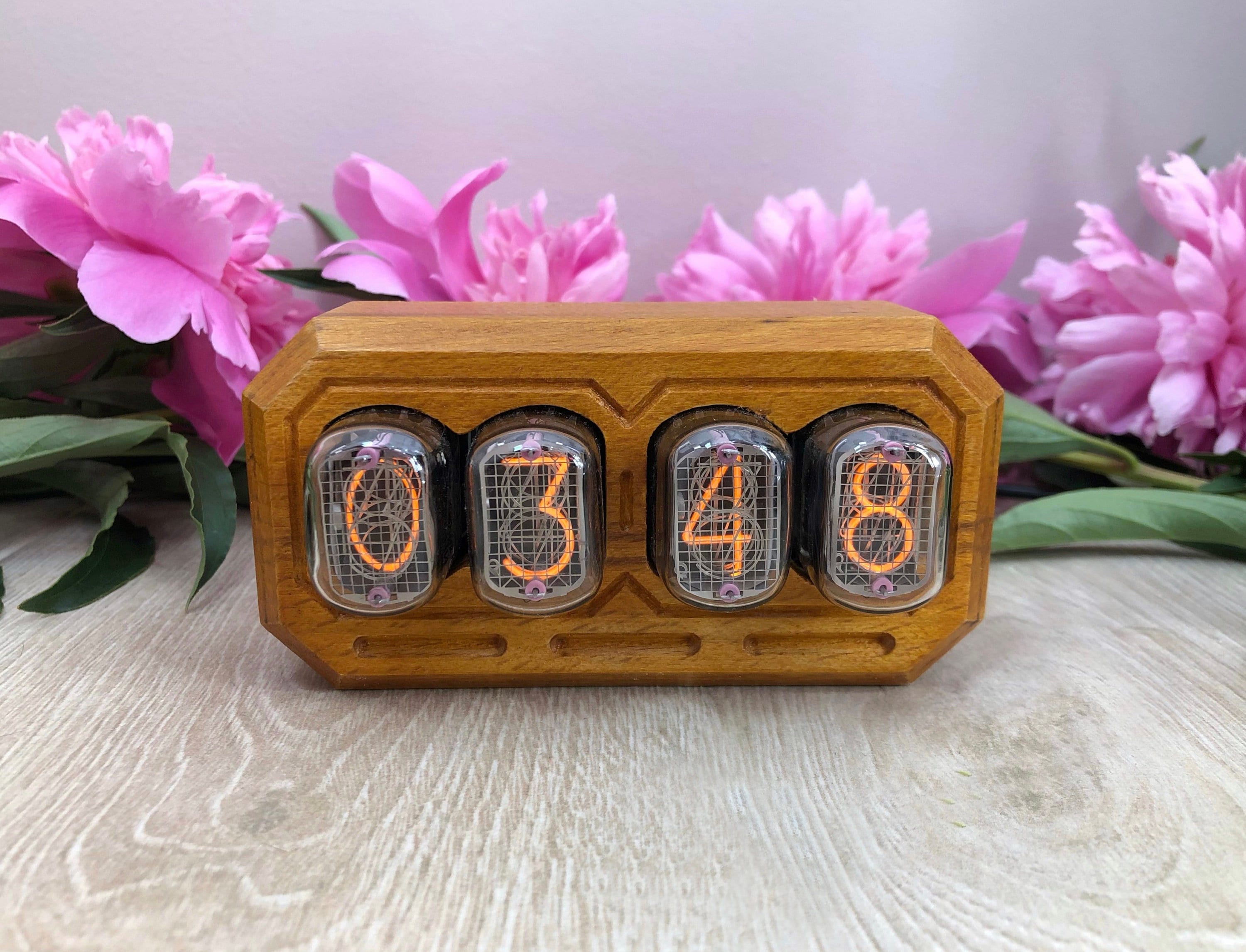 Nixie Clock Nixie Tube Clock Wooden Nixie Clock Gift - Etsy