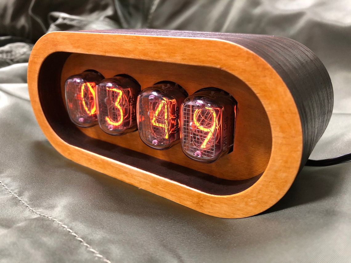 Personalized Nixie Clock Nixie Tube Clock Wooden Nixie - Etsy