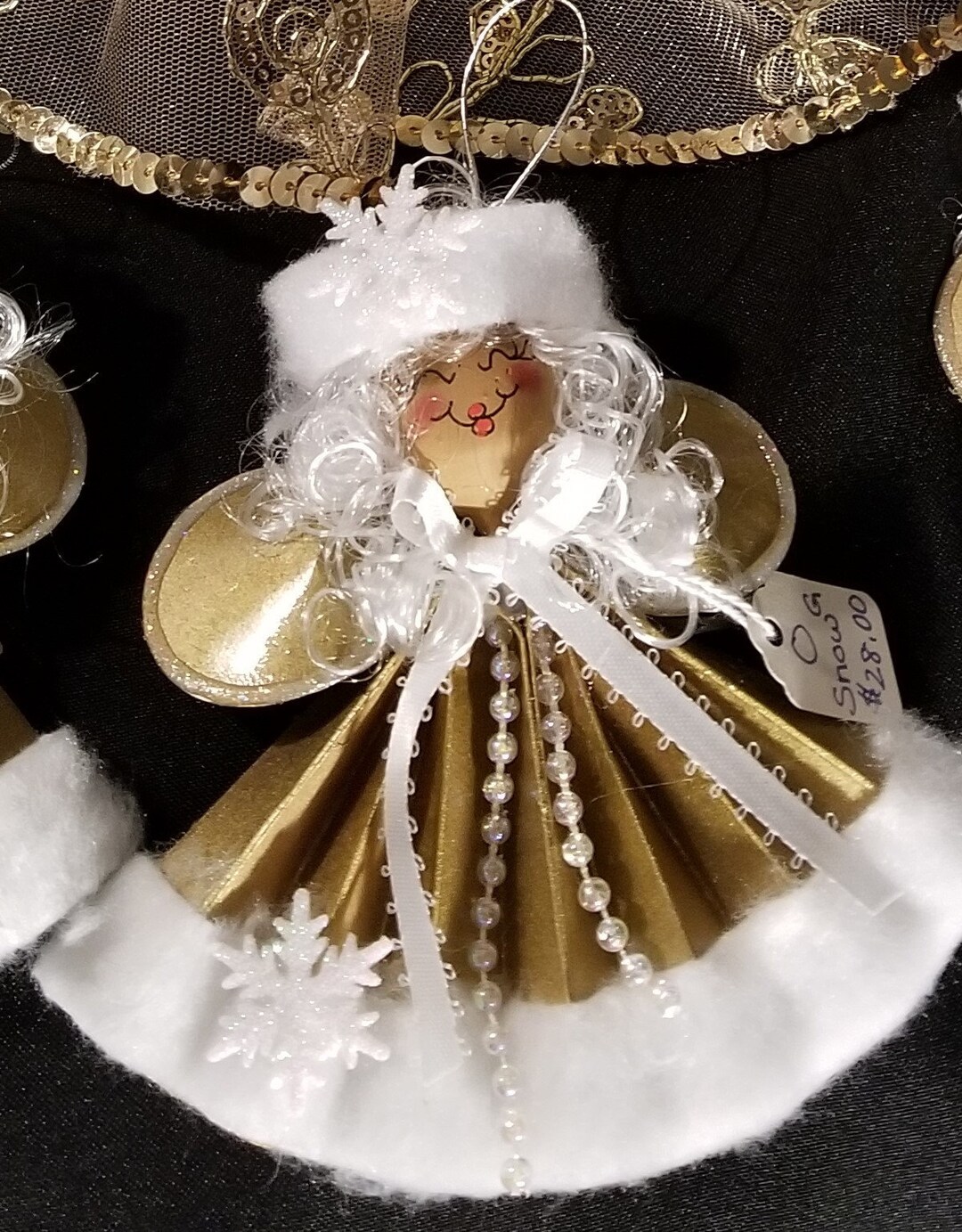 Hanging Angel, Snow Flake Gold, Collectible X-mas Tree Hanging Décor ...