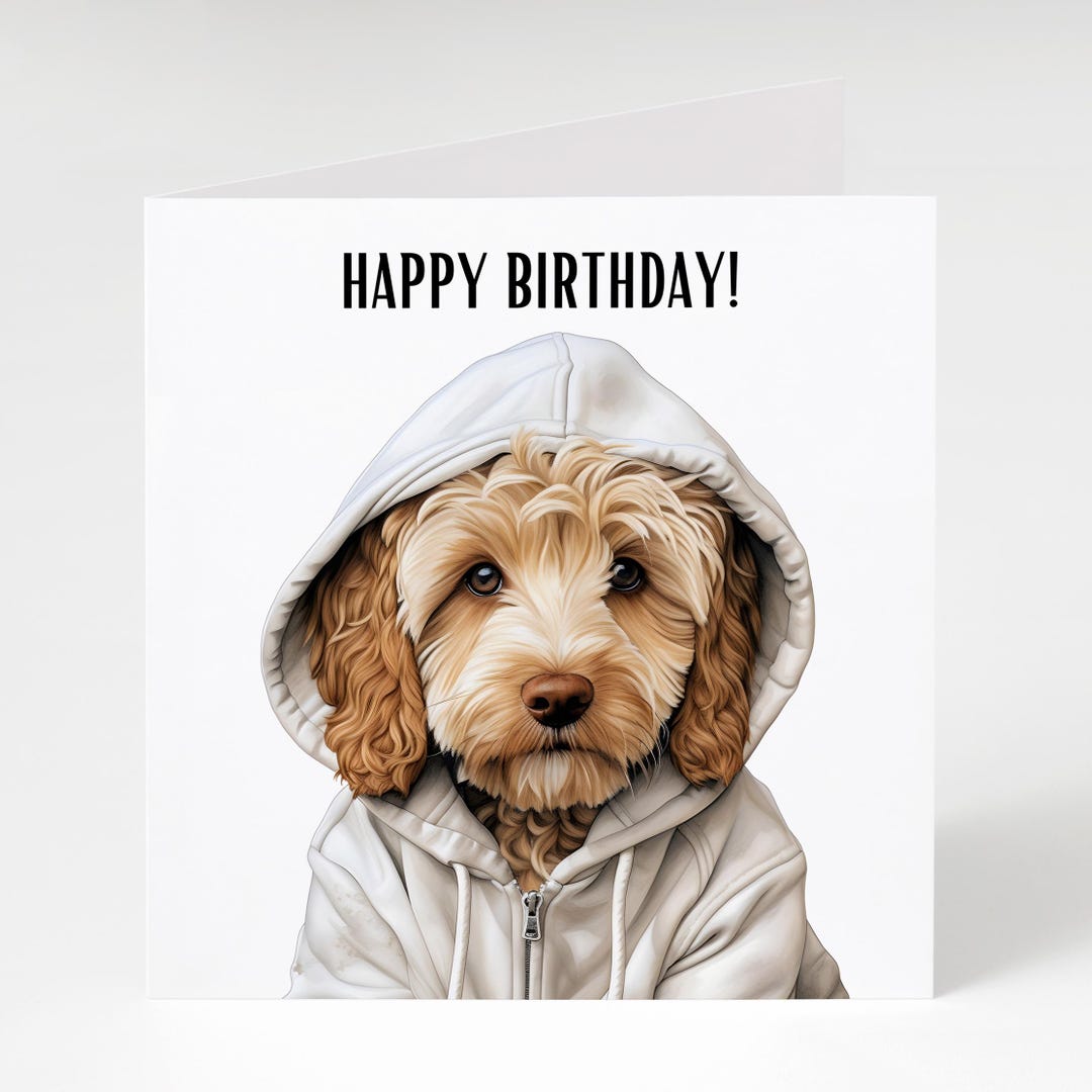 Cockapoo Birthday Card, Cockapoo Mum, Cockapoo Dad, Dog Birthday Card ...