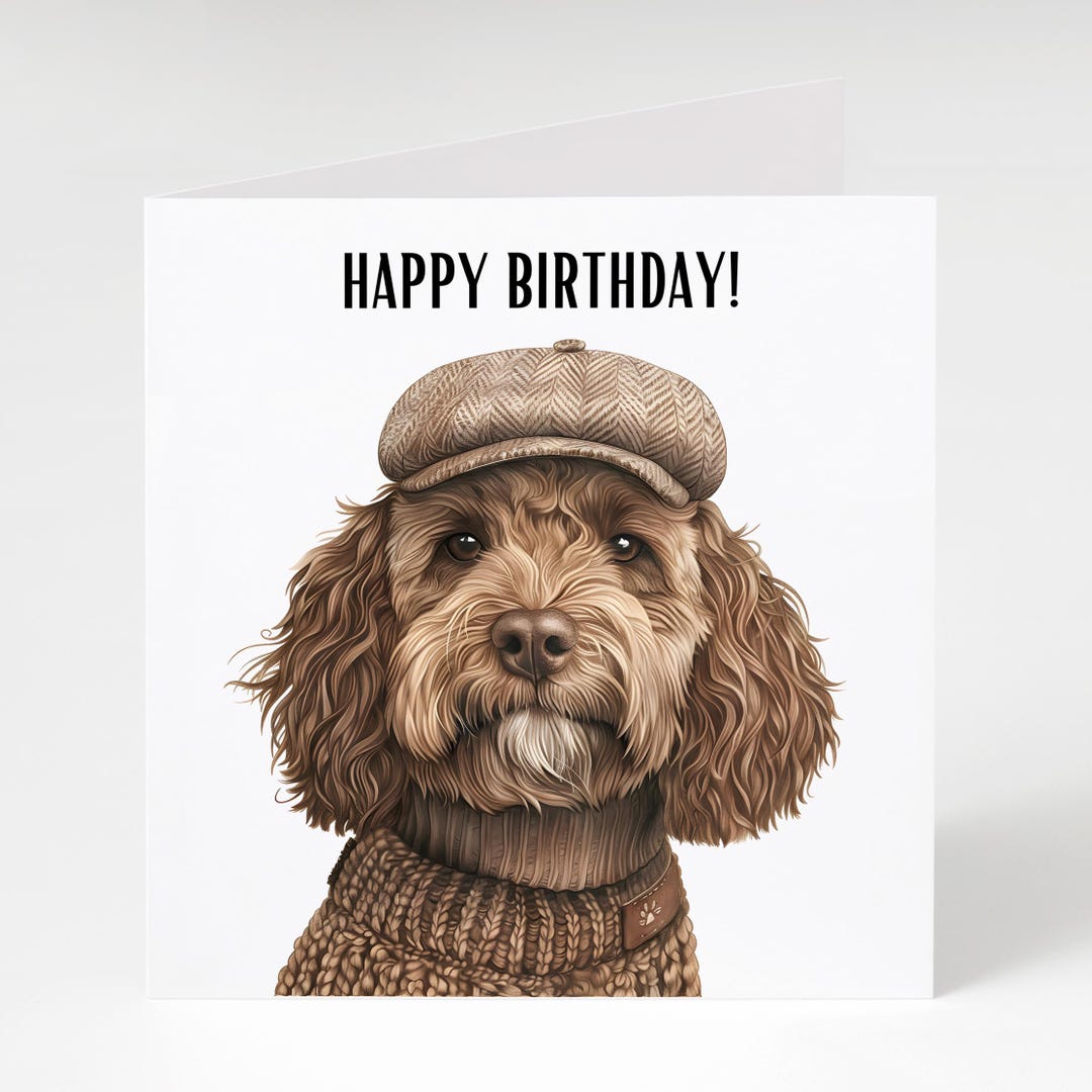 Cockapoo Birthday Card, Cockapoo Dad, Dog Birthday Card, - Etsy UK