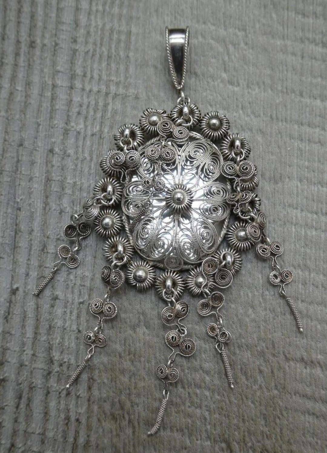 Rare 19th Century Norwegian Silver Large Solje Pendant P Lie ...