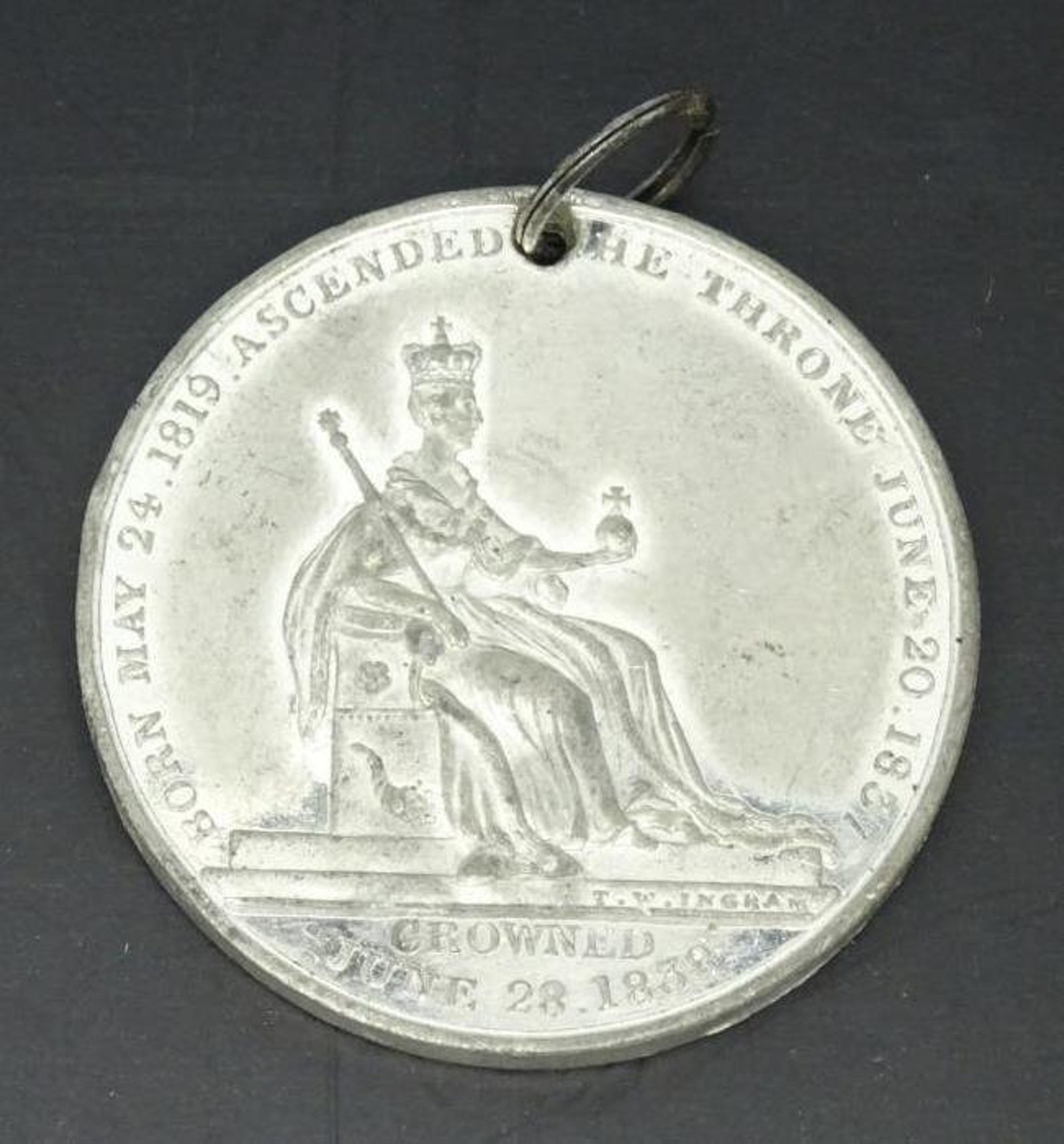 1819-1837 Queen Victoria Commemorative Medallion Medal T.w.ingram,35mm ...