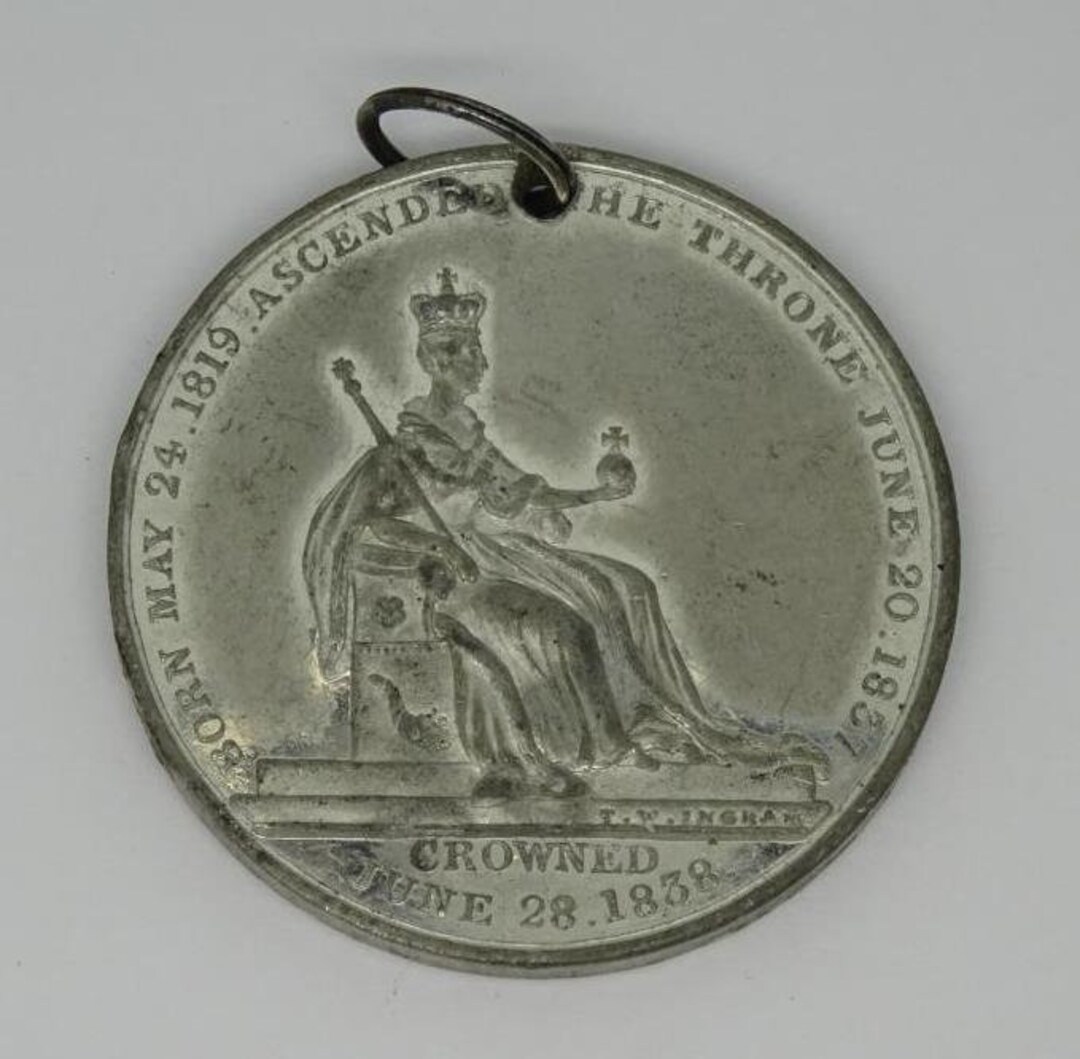 1819-1837 Queen Victoria Commemorative Medallion Medal T.w.ingram,35mm ...
