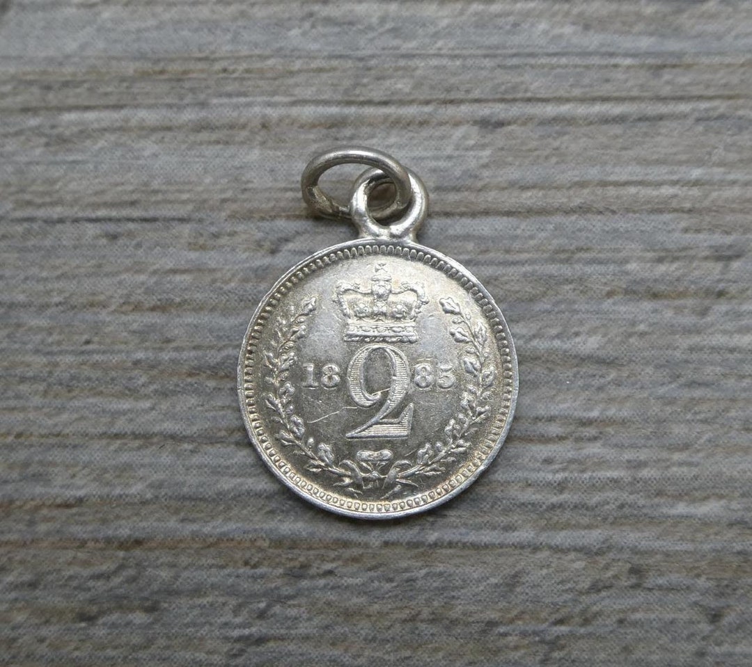 Sterling Silver Queen Victoria 1885 Maundy 2p Twopence Coin Keepsake ...