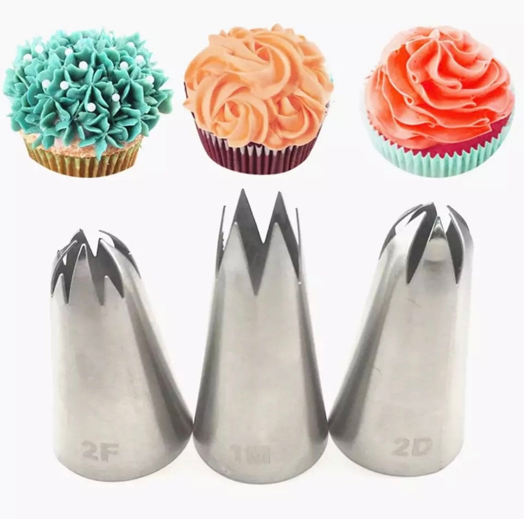 Piping Tip Set (2D, 2F, 1M) - Etsy
