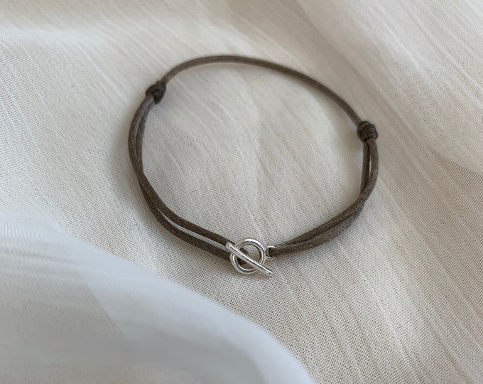 CLARA Bracelet, Cord Bracelet, 925 Silver Clasp - Etsy