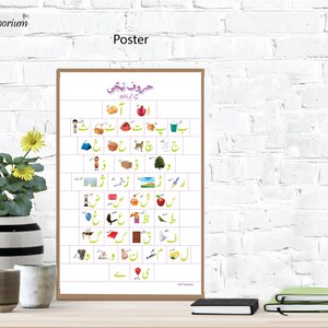 Urdu Alphabet Flashcards & Poster (printables) - Etsy