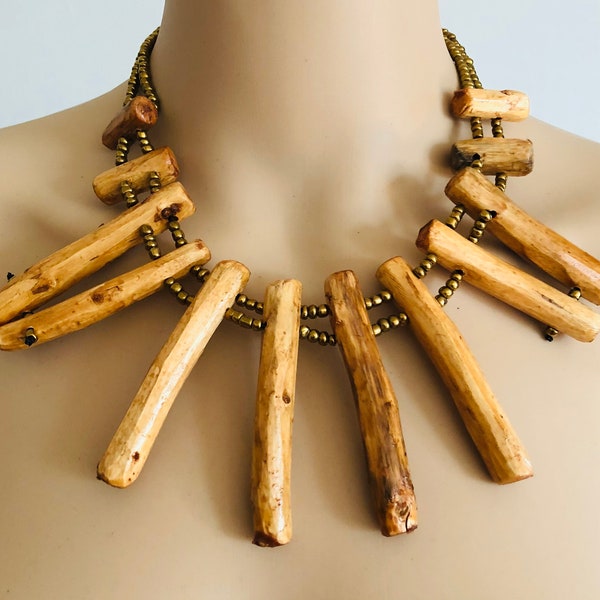 Wood Stick Necklace - Etsy