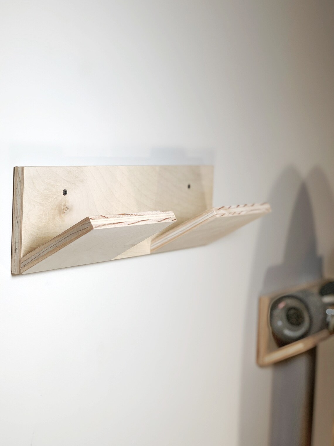 Skateboard and Longboard Hanger Storage Natural Hardwood - Etsy