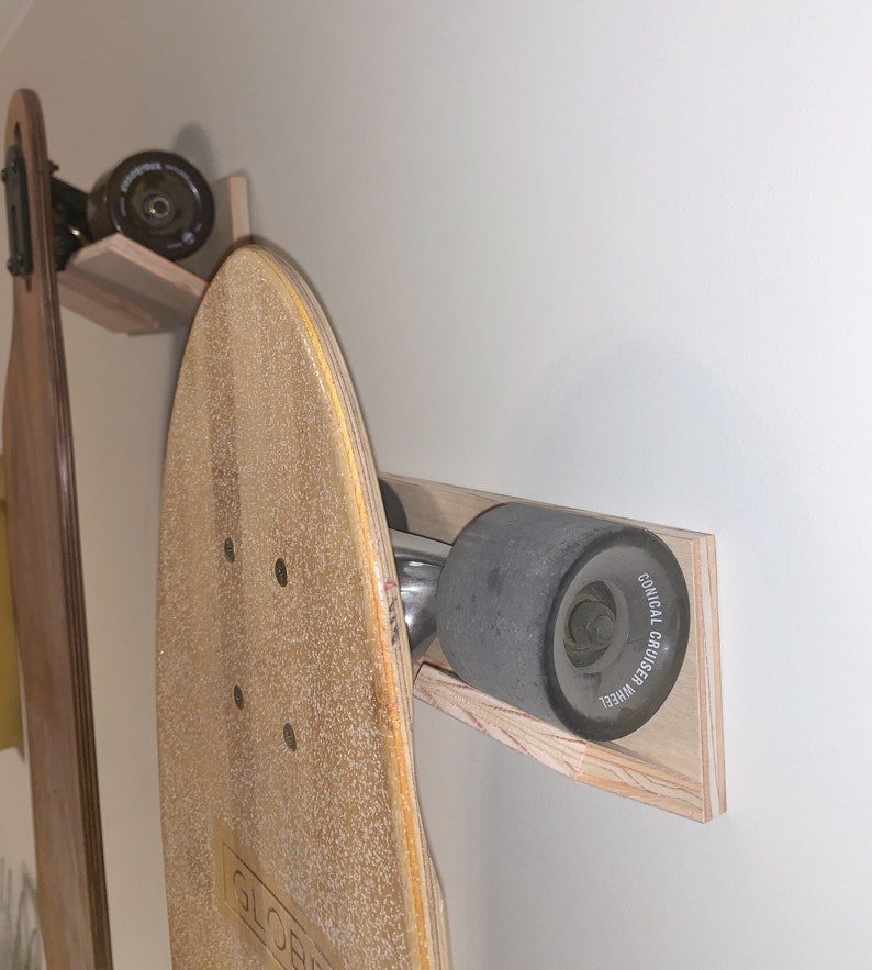 Skateboard and Longboard Hanger Storage Natural Hardwood - Etsy