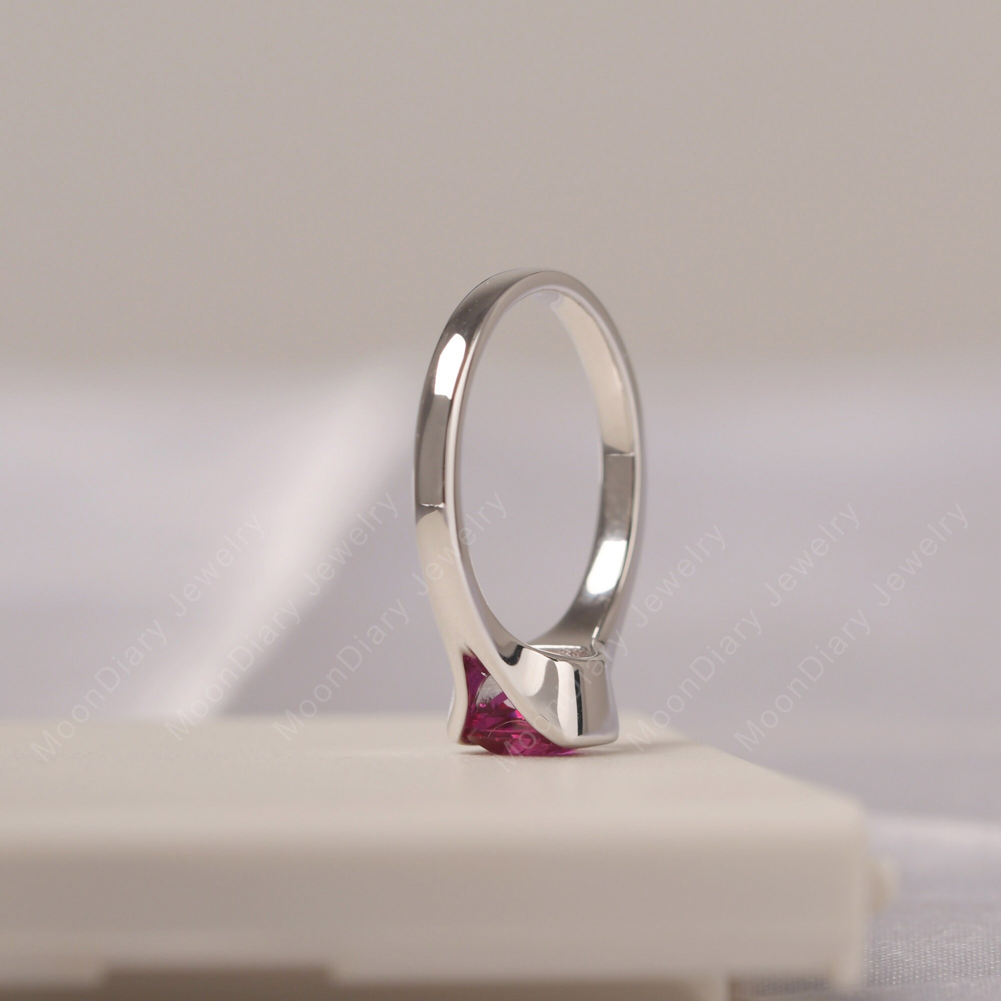 Unique Ruby Wedding Ring July Birthstone Sterling Silver - Etsy