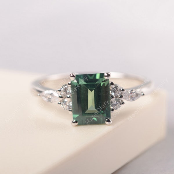 Emerald Cut Sapphire - Etsy
