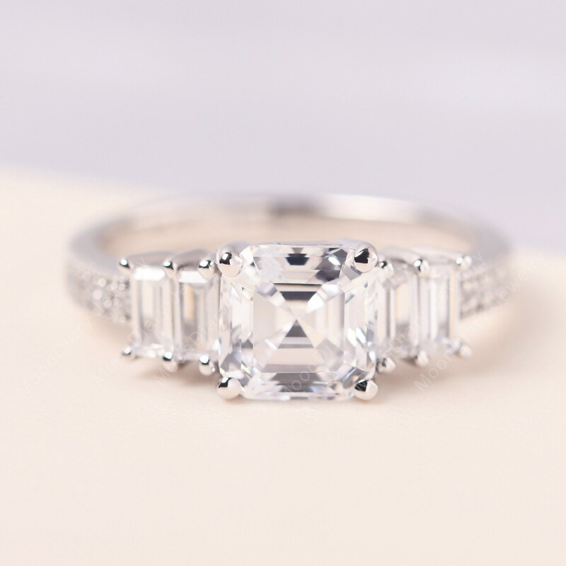 Cz Engagement Ring - Etsy