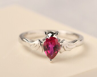 Ruby Vampire Ring - Etsy