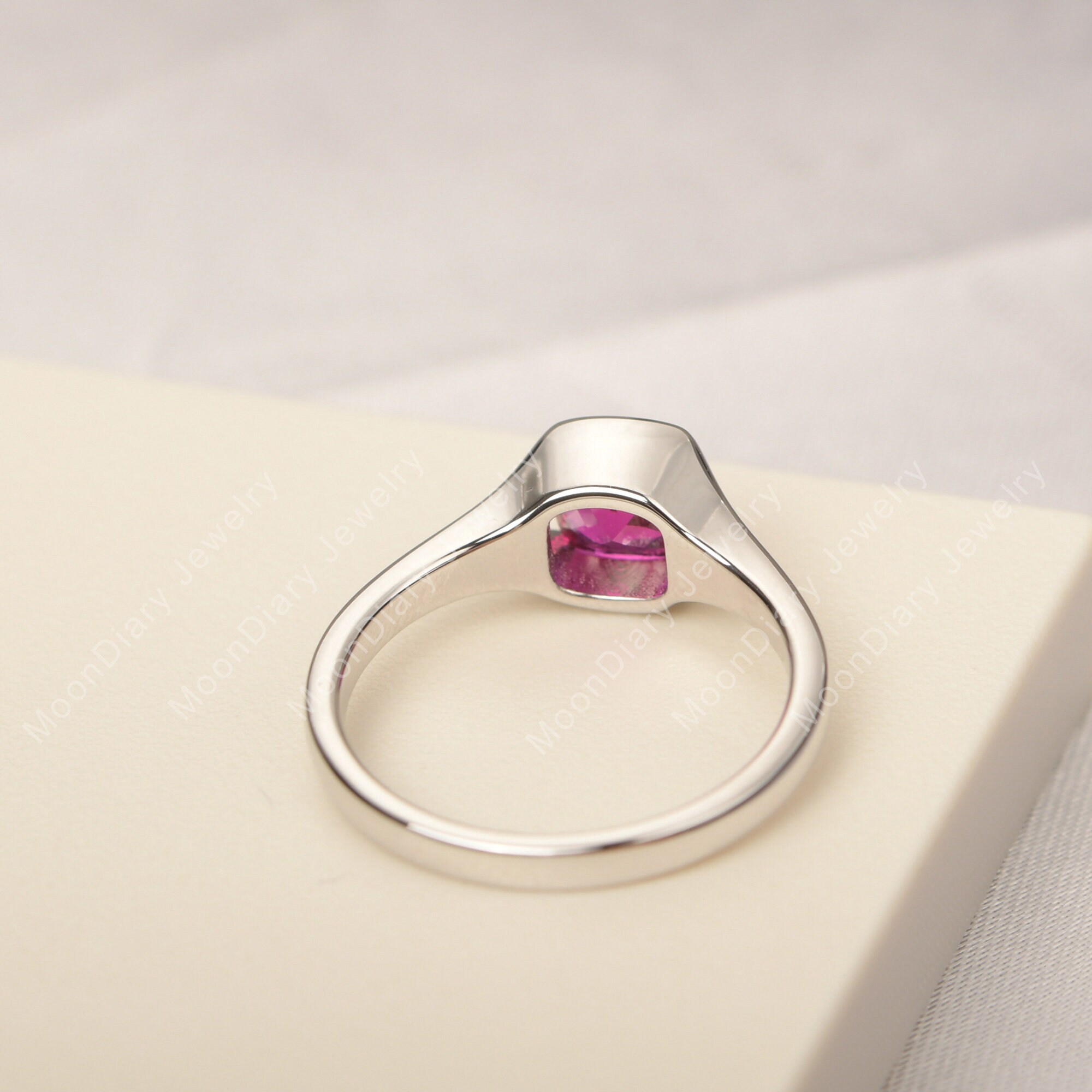 Unique Ruby Wedding Ring July Birthstone Sterling Silver - Etsy