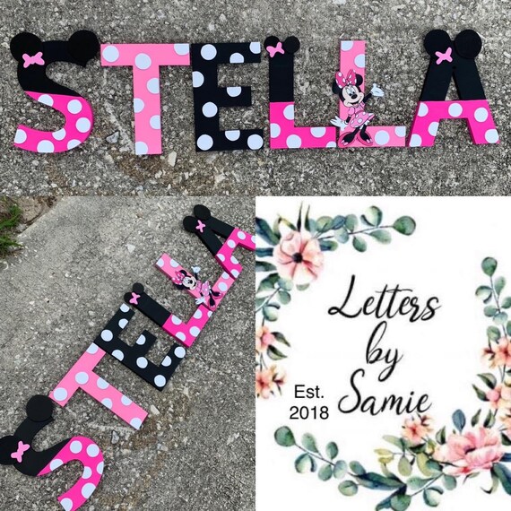 Minnie Mouse letters | Etsy