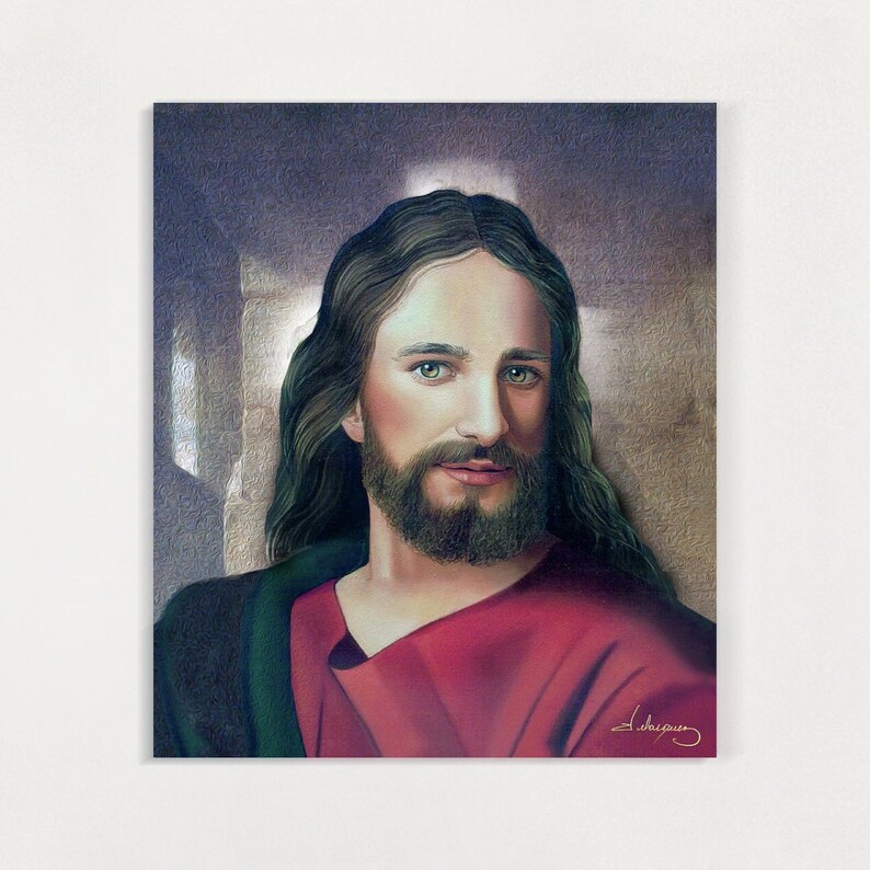 Jesus Said Follow Me High Quality Canvas Print Jesus Portrait Christian ...