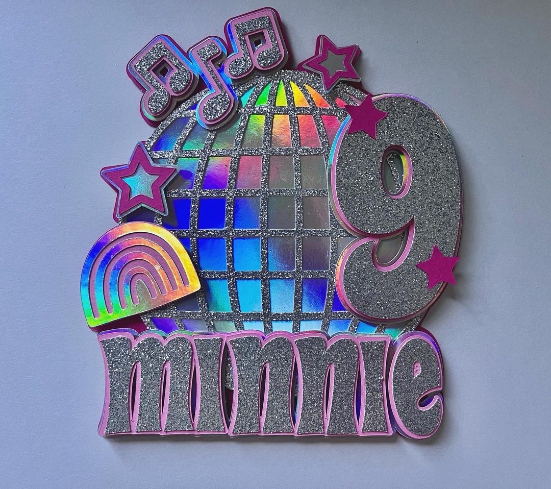 Disco Cake Topper - Etsy UK