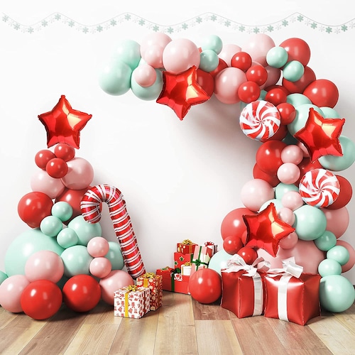 Red Gold and White Balloon Arch Kit Xmas Party Decorations Red - Etsy