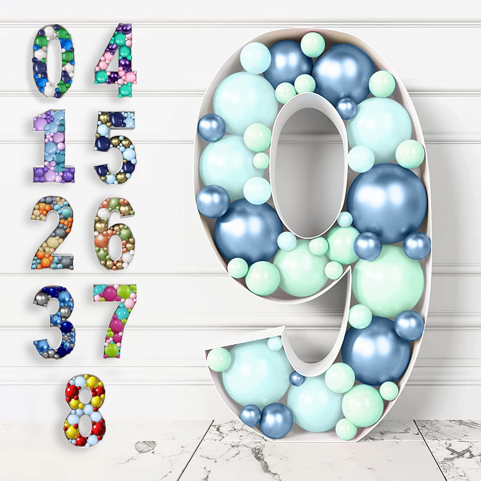 3ft Mosaic Numbers for Balloons Marquee Numbers Pre-cut - Etsy