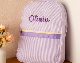 Custom Kids Backpack, Embroidered Rainbow Backpack, Personalized Name ...