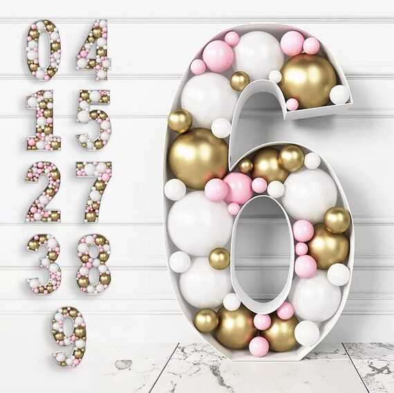 Mosaic Numbers for Balloons 4ft Marquee Numbers Pre-cut - Etsy