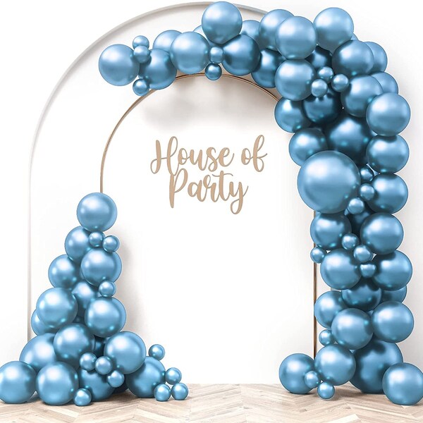 Blue Metallic Balloons - Etsy