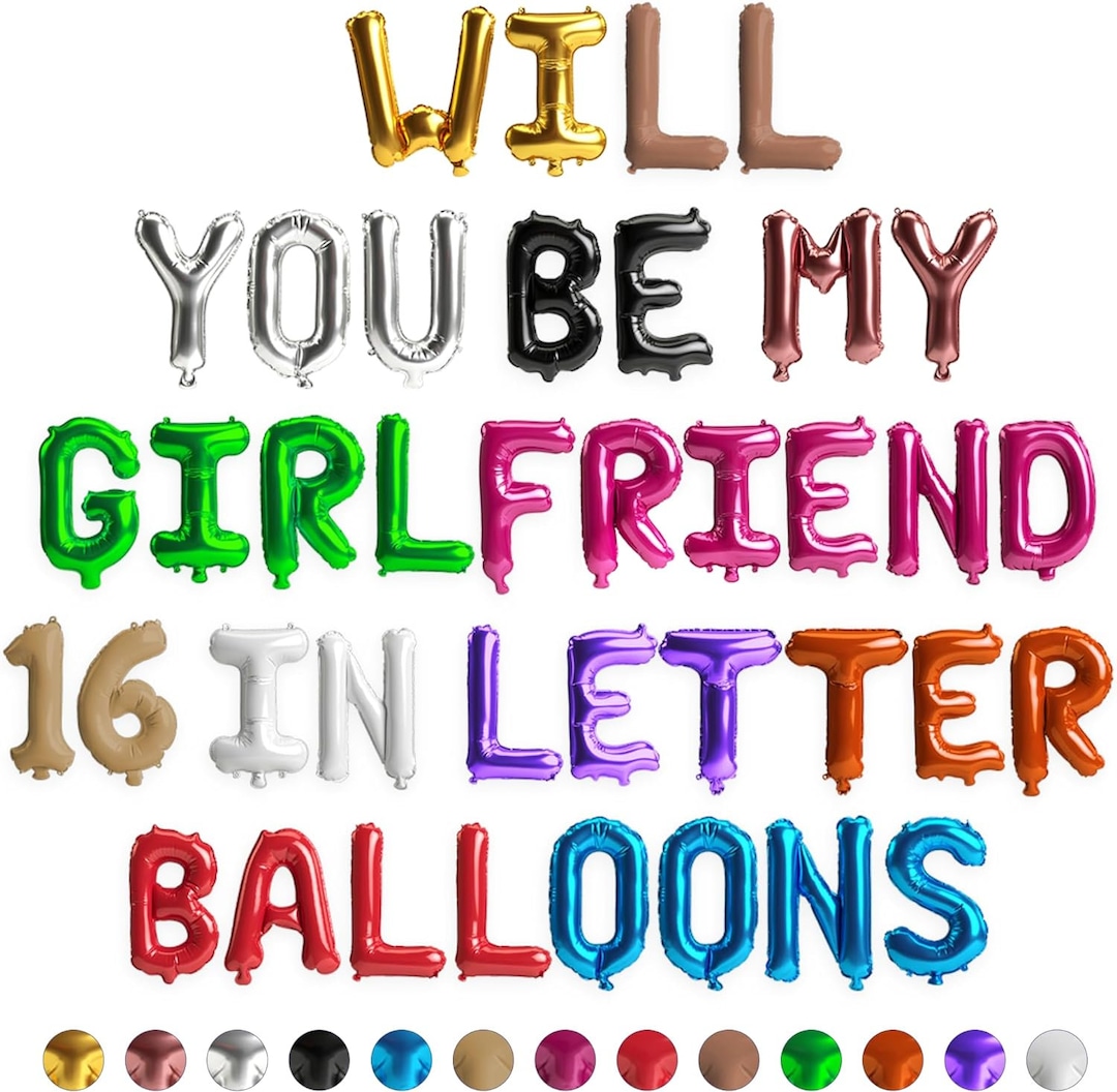 Custom Letter Balloons 16-inch, Personalized Phrase, Word, Banner ...