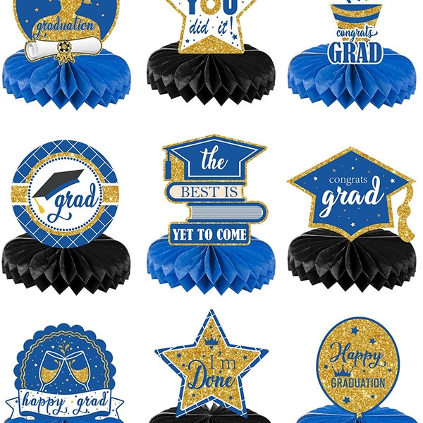 Blue Gold Graduation - Etsy