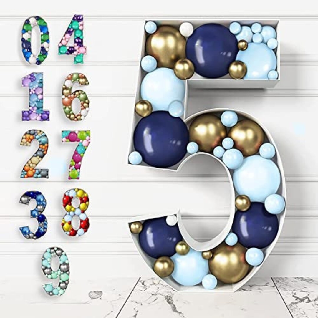 3ft Mosaic Numbers for Balloons Marquee Numbers Pre-cut Light up 3 Feet ...