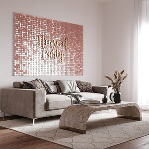 Rose Gold Shimmer Wall Backdrop Pack of 12 Round Sequin Wall - Etsy
