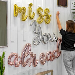 Custom Cursive Letter Balloons | 18-inch | Gold, Rose Gold and Silver ...