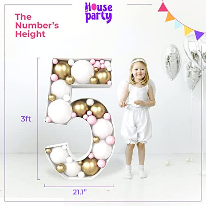 3ft Mosaic Numbers for Balloons Marquee Numbers Pre-cut - Etsy