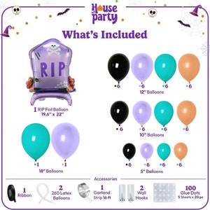 Halloween Balloons Arch Kit | Black, Purple, Orange & Teal Balloons ...