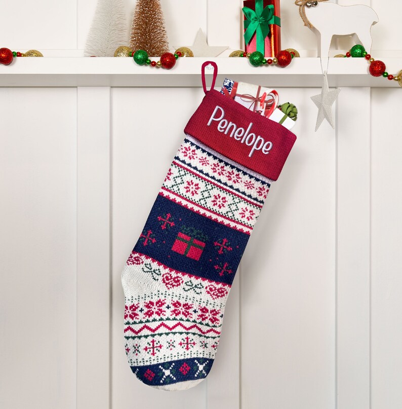 Personalized Christmas Stocking, Embroidered Name Family Stockings Set ...