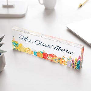 Custom Teacher Name Sign | Personalized Teacher Desk Name Plate ...