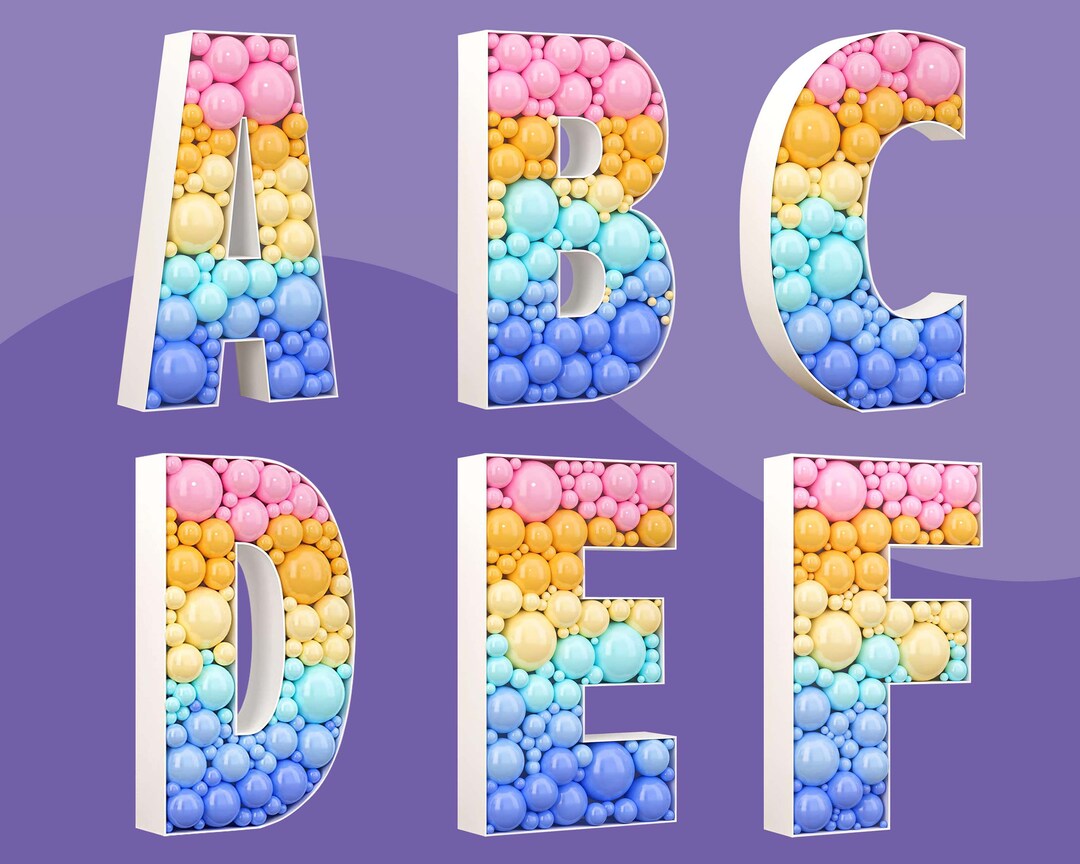 3ft Mosaic Letters for Balloons Pre-cut Marquee Letters - Etsy