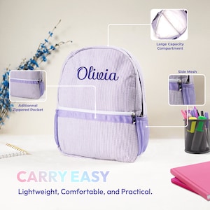 Custom Kids Backpack, Embroidered Toddler Bag, Back to School Gifts ...