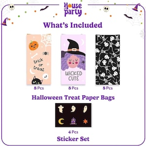 Halloween Treat Bags | 24 Pcs Assorted Goodie Bags, Candy Bags ...