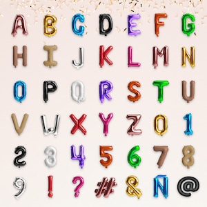 Custom Letter Balloons, 16-inch 13 Colors, Balloons for Birthday ...