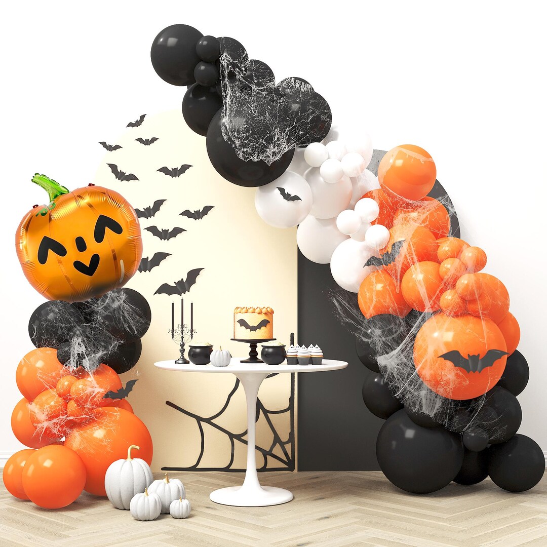 Halloween Balloon Arch Kit - DIY Halloween Balloon Garland, Pumpkin ...