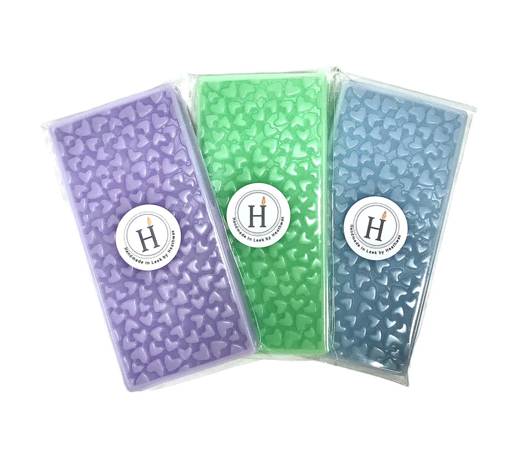 XL Wax Melt snap bar, heart pattern design. VEGAN, home fragrance ...