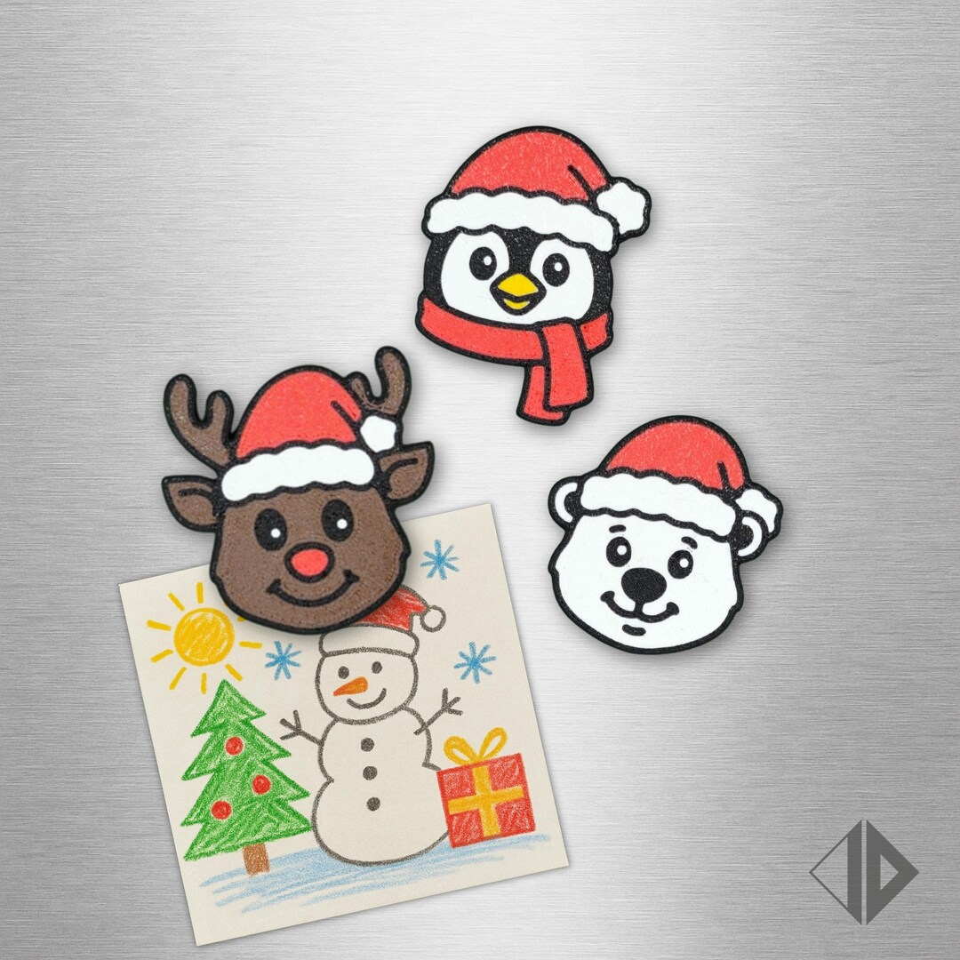 3D Printable Christmas Animal Magnets – STL + 3MF Files | Christmas ...