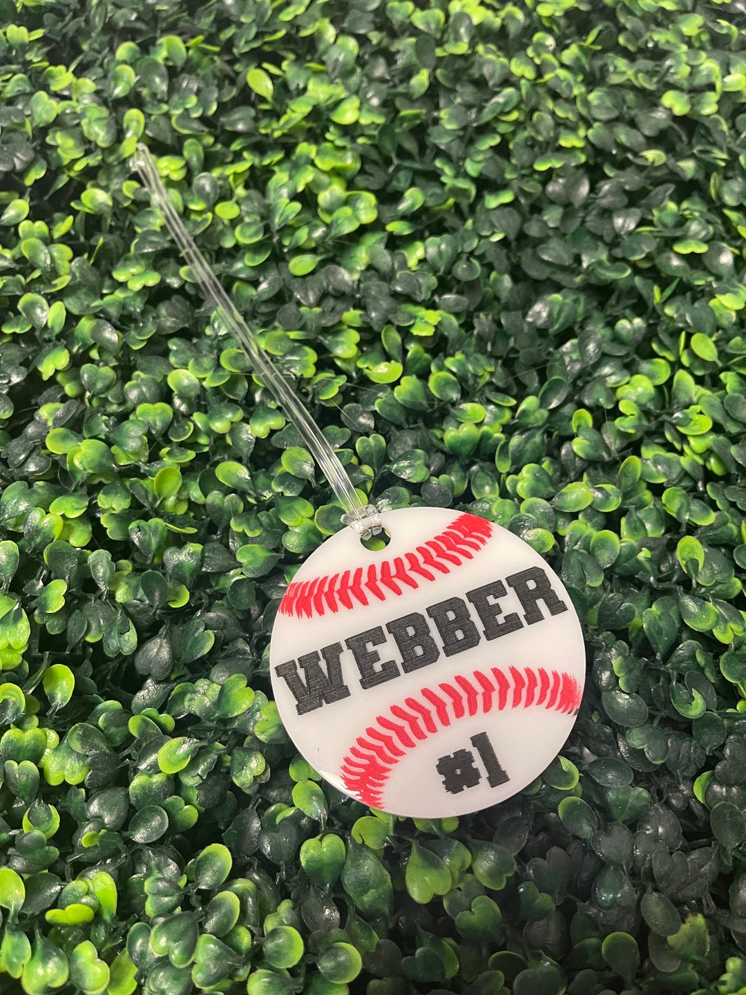 Baseball Bag Tag/ Luggage Tag/ Baseball Tag/ Baseball Luggage Tag ...