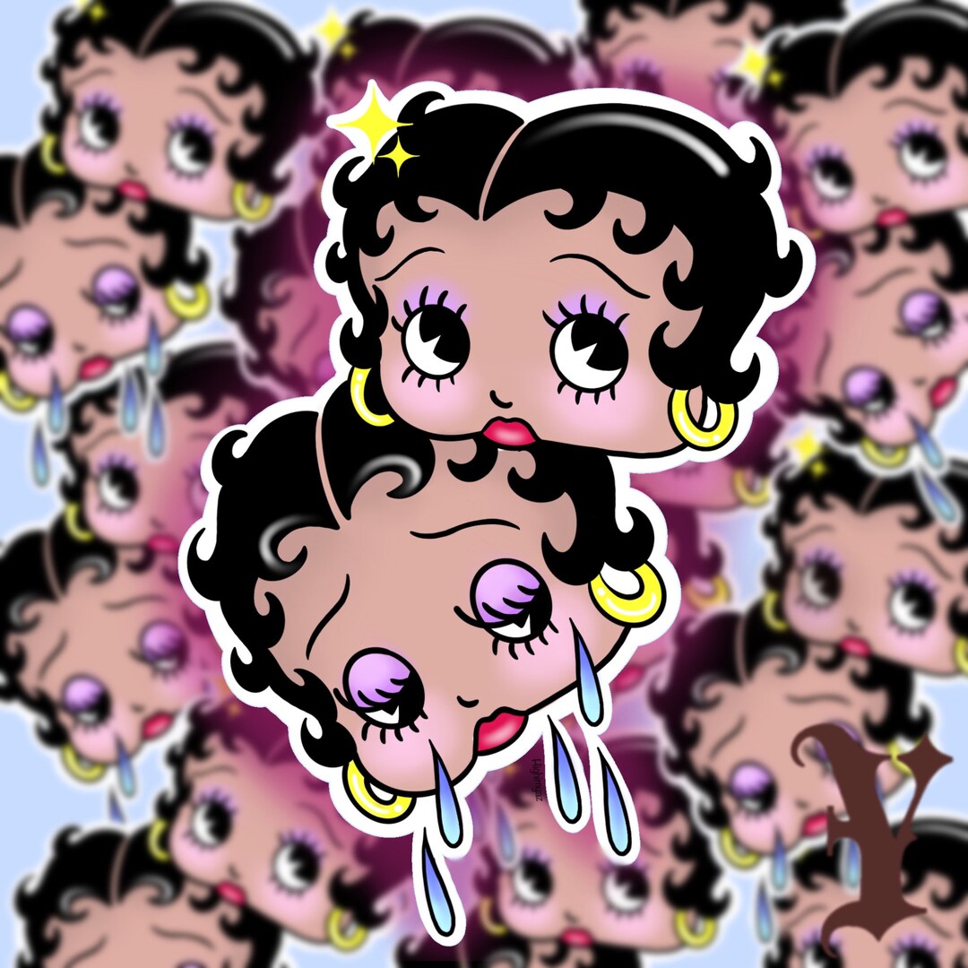 Betty Boop Sad Girl Sticker Sad Girl Chola Sticker Low Rider Etsy