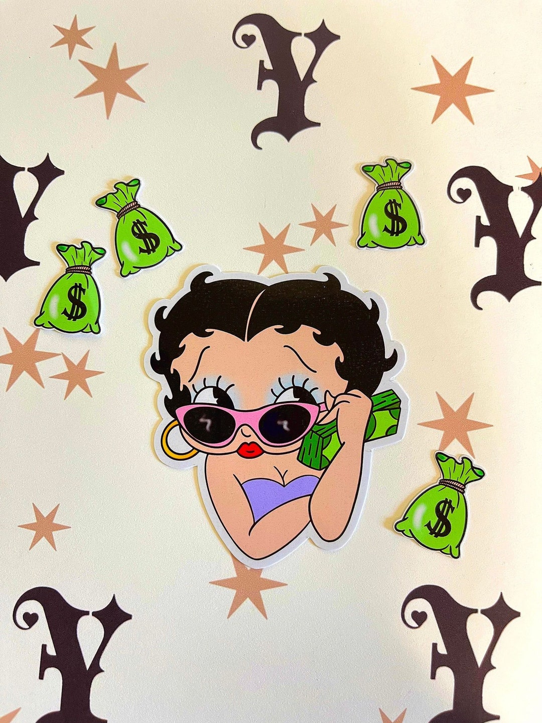 Betty Boop Sticker Money Sticker Boss Babe Sticker Girl - Etsy