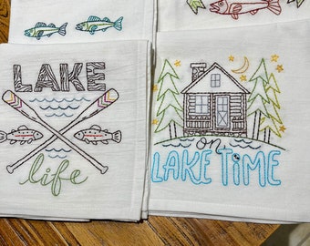 Lake Collection: Take Me to the Lake Dish/tea Towel - Etsy